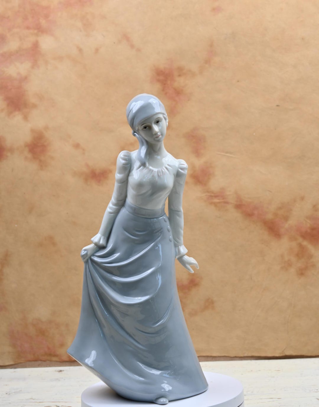 Vintage Porcelain Lady Figurine, Rare Collectible Ceramic Statue ...