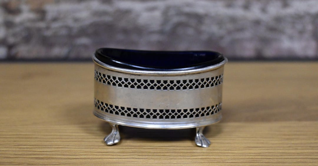 Victorian Sterling Silver Salt Cellar: Antique Condiment Dish, 1914 - Etsy