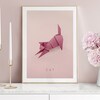 Paper Crane Poster, Origami Animal Print, Paper Folding, Origami Art ...