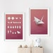 Paper Crane Poster, Origami Animal Print, Paper Folding, Origami Art ...