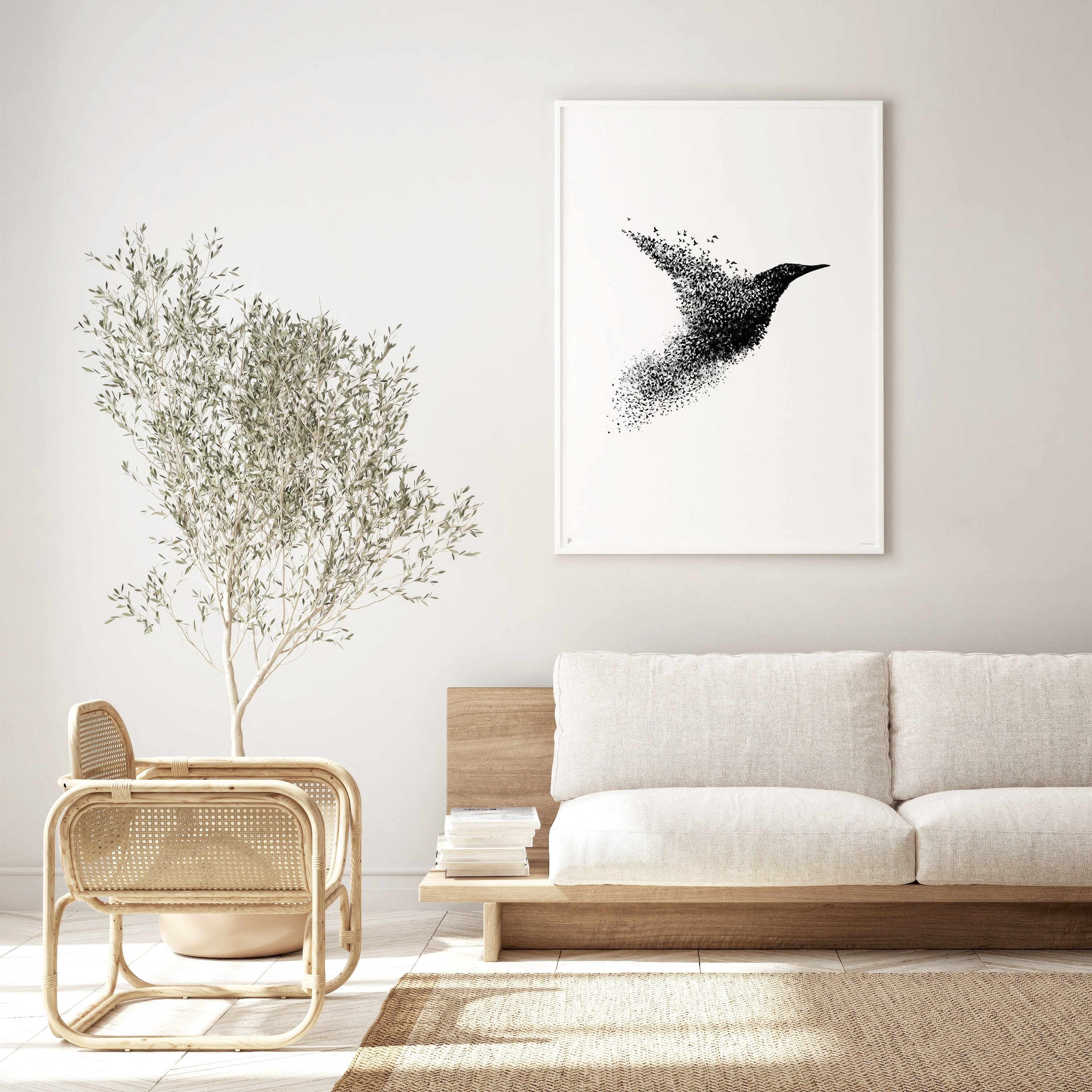 Birds in the Sky Poster • Flying Birds Print • Flock of Birds ...