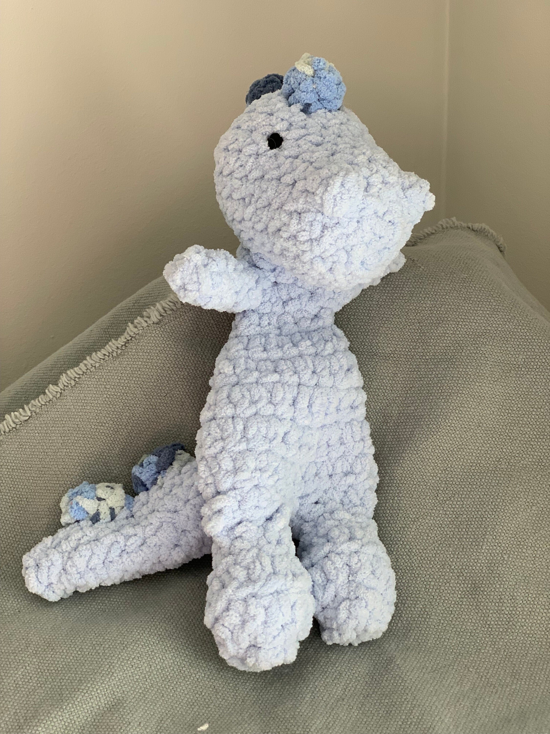 Dinosaur Snuggler handmade custom Made to Order baby Child Gift crochet ...