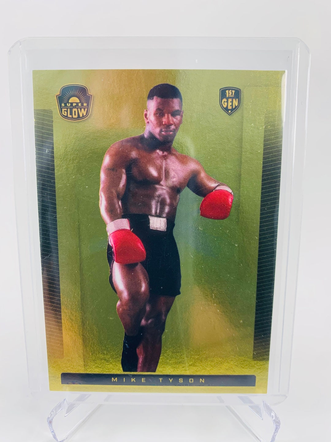 Mike Tyson 2021 Super Glow 1st Gen Tarjeta de boxeo dorada 2 - Etsy España