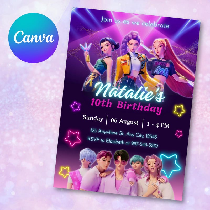 Kpop Invitation - Etsy