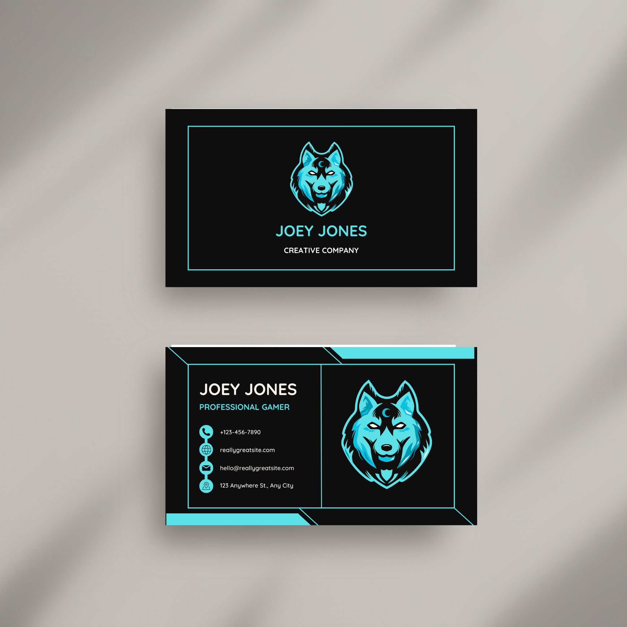 Custom Modern Gamer Business Card Canva Template Level up Your ...