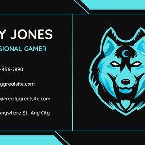 Custom Modern Gamer Business Card Canva Template Level up Your ...
