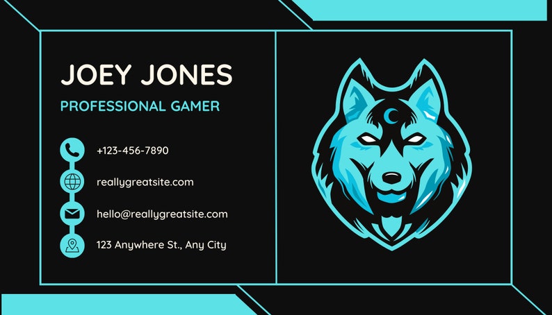 Custom Modern Gamer Business Card Canva Template Level up Your ...