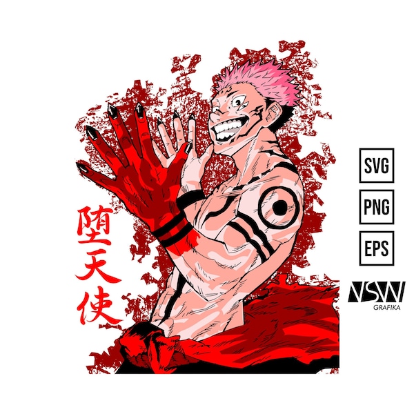 Sukuna Jjk Svg - Etsy Australia