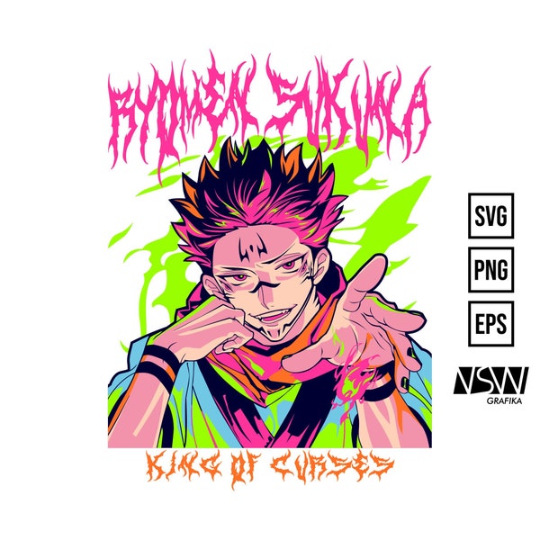 Sukuna Jjk Svg - Etsy Australia