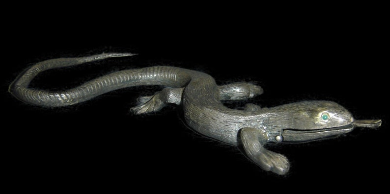 Superb Very Rare Antique Cast Iron Marked Lawson & Lawson Gecko Lizard ...