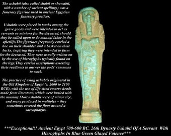 Egyptian Statue Ushabti / Shabti Figure Replica. 26th Dynasty Sculpture ...