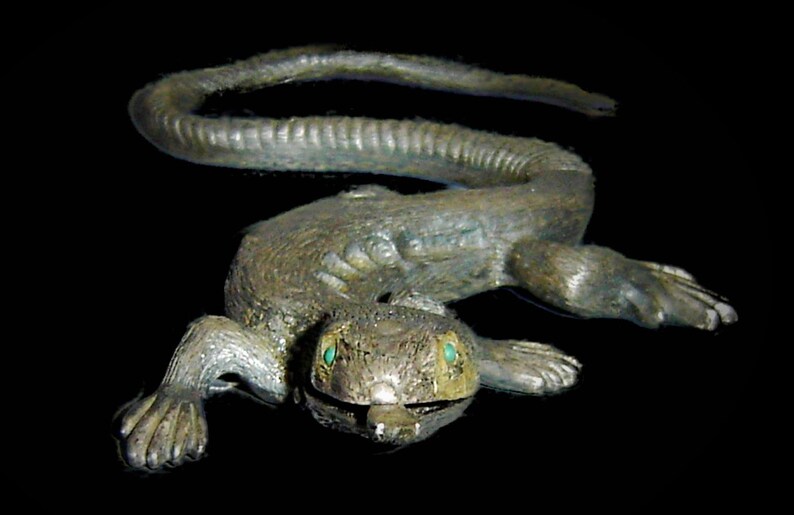Superb Very Rare Antique Cast Iron Marked Lawson & Lawson Gecko Lizard ...
