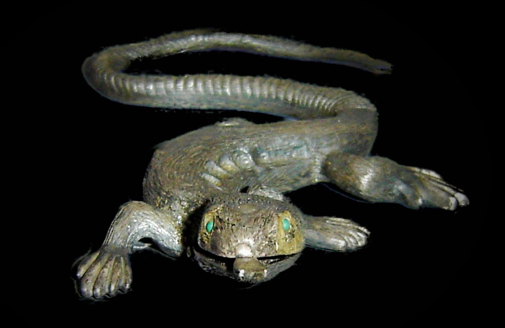 Superb Very Rare Antique Cast Iron Marked Lawson & Lawson Gecko Lizard ...