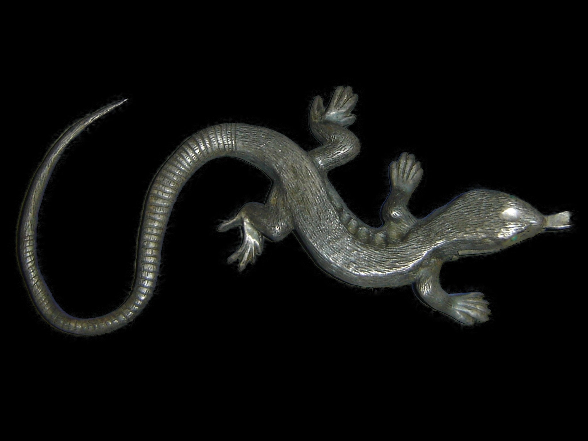 Superb Very Rare Antique Cast Iron Marked Lawson & Lawson Gecko Lizard ...