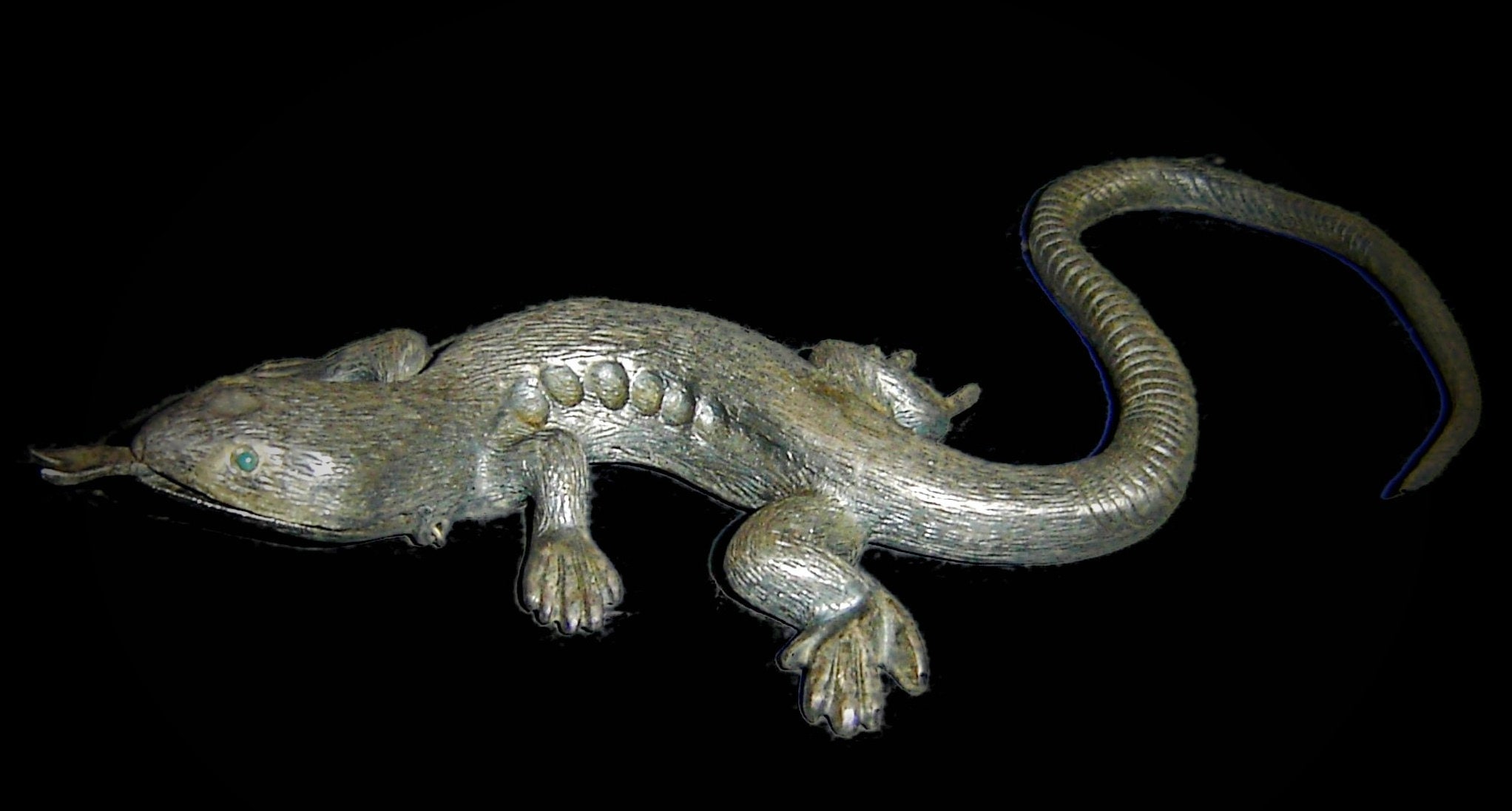 Superb Very Rare Antique Cast Iron Marked Lawson & Lawson Gecko Lizard ...