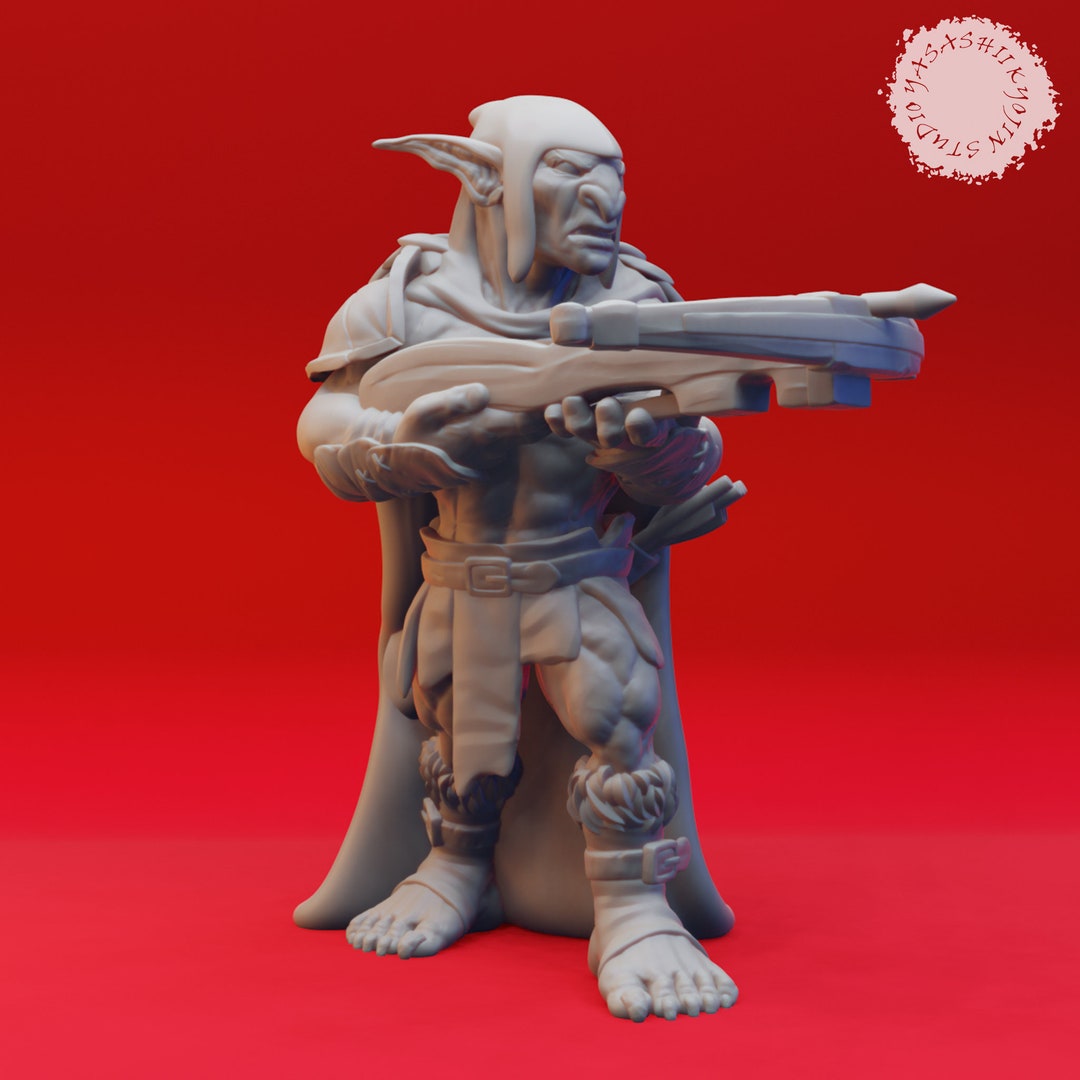 Goblin Crossbow 3D Printed Mini for Tabletop Gaming, Dungeons and Dragons, Pathfinder, Kings of ...