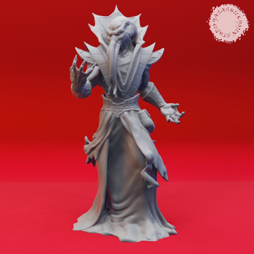 Mind Flayer - Warlock - 3D Printed Mini for Tabletop Gaming, Dungeons ...