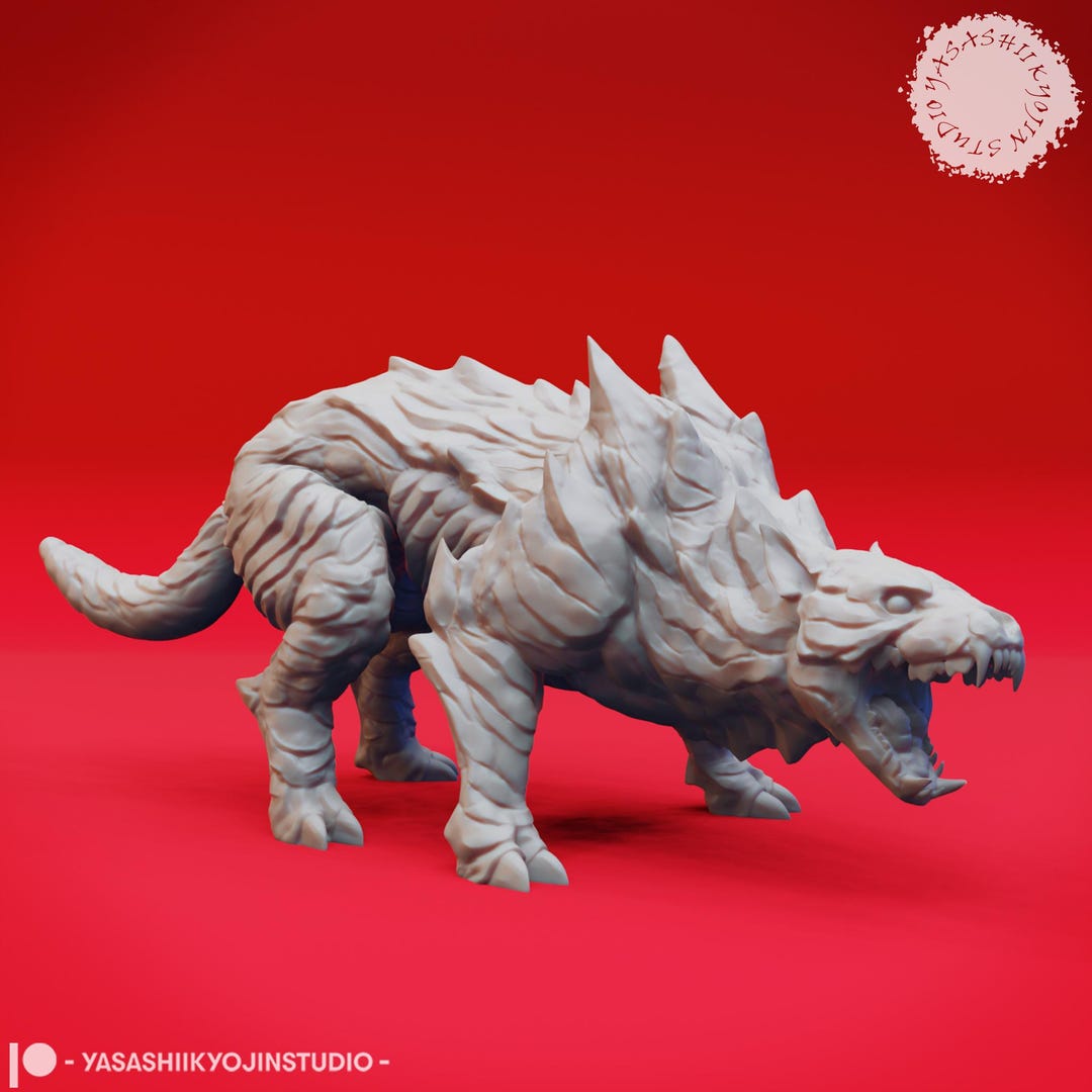 Hellhound - Growling - 3D Printed Mini for Tabletop Gaming, Dungeons ...