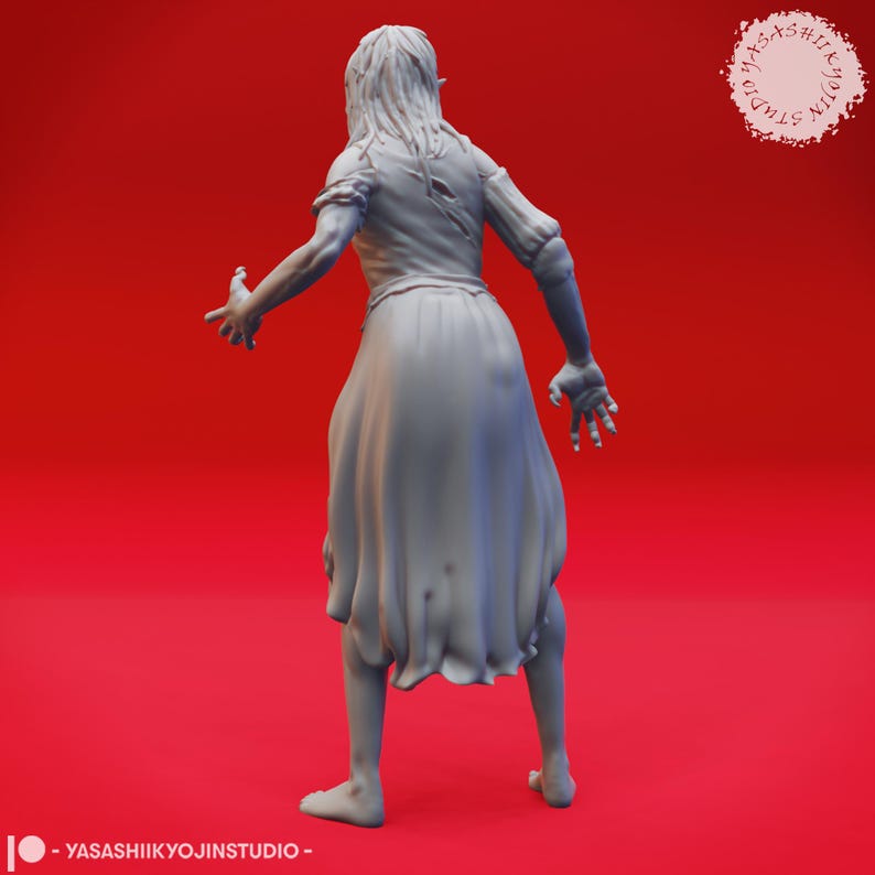 Vampire Spawn - Alert - 3D Printed Mini for Tabletop Gaming, Dungeons ...