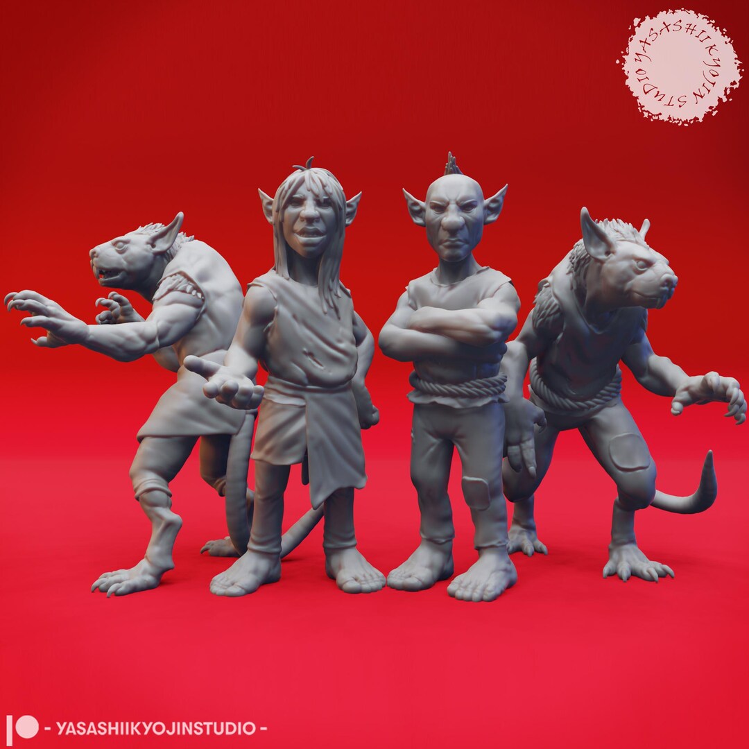 Deep Gnomes - Oota Npcs - Bundle - 3D Printed Mini for Tabletop Gaming ...