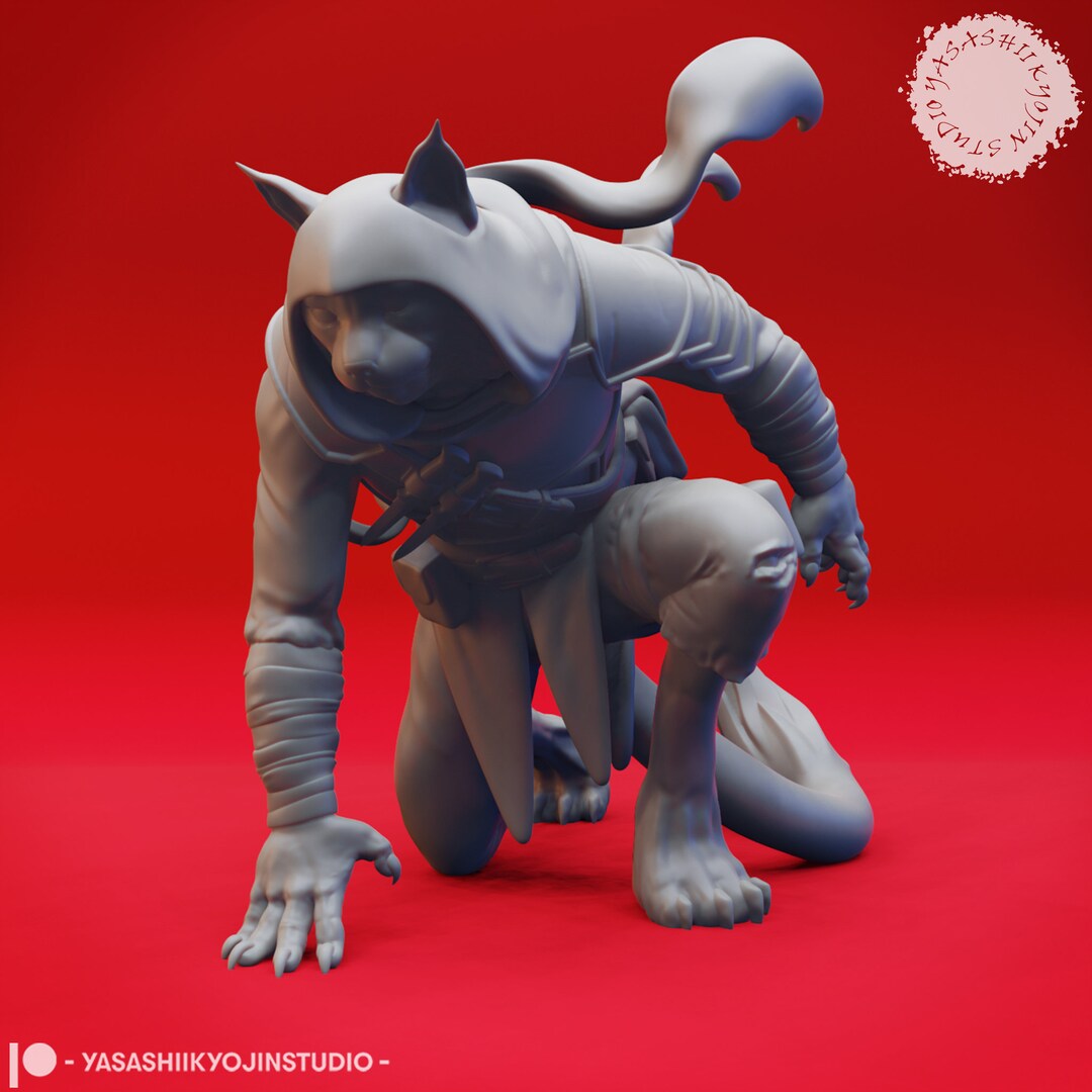 Tabaxi - Rogue - 3D Printed Mini for Tabletop Gaming, Dungeons and ...