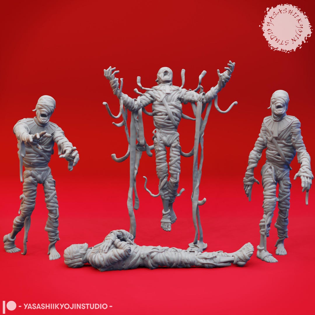 Mummies - Bundle - 3D Printed Minis for Tabletop Gaming, Dungeons and ...