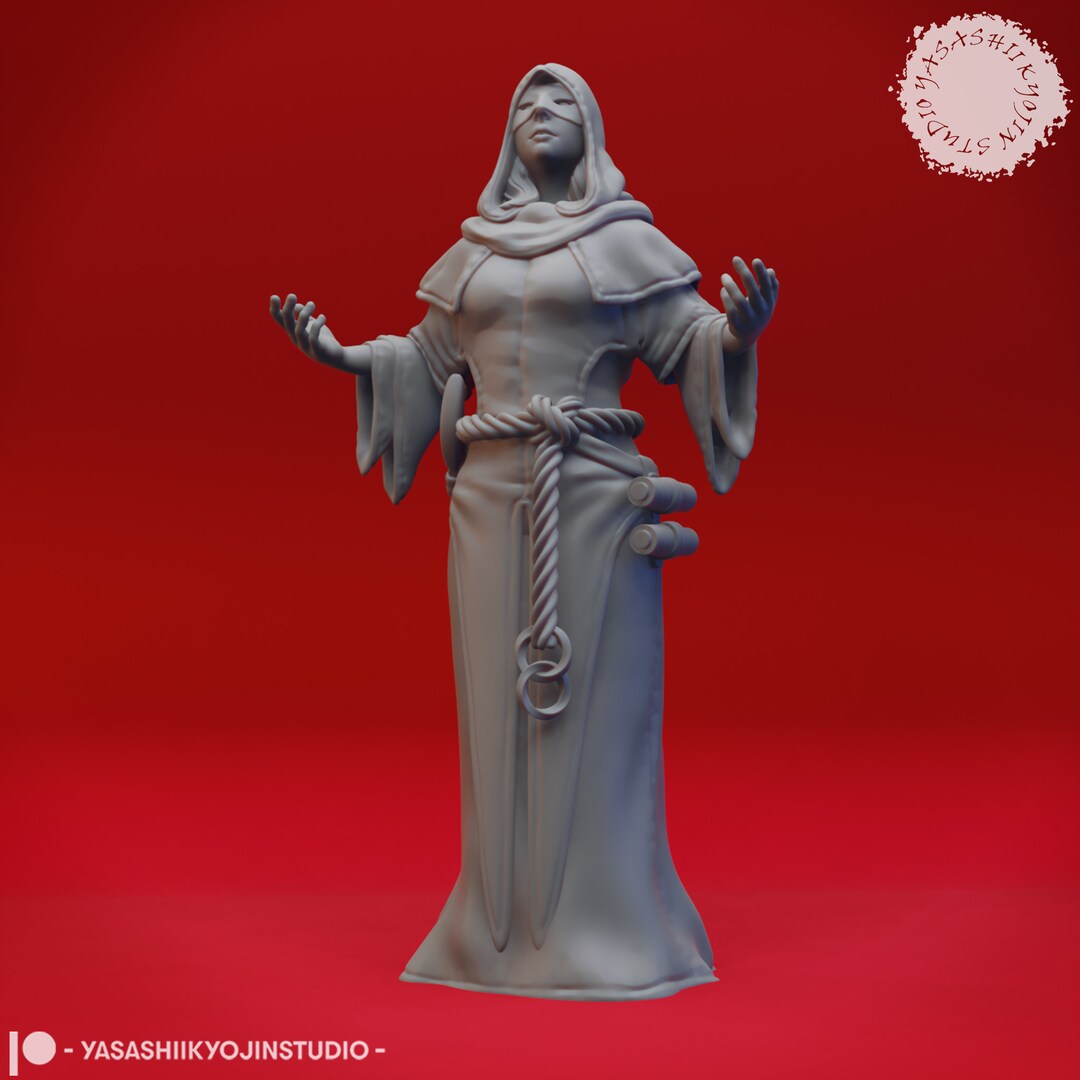 Cultist - Worshipping - 3D Printed Mini for Tabletop Gaming, Dungeons ...