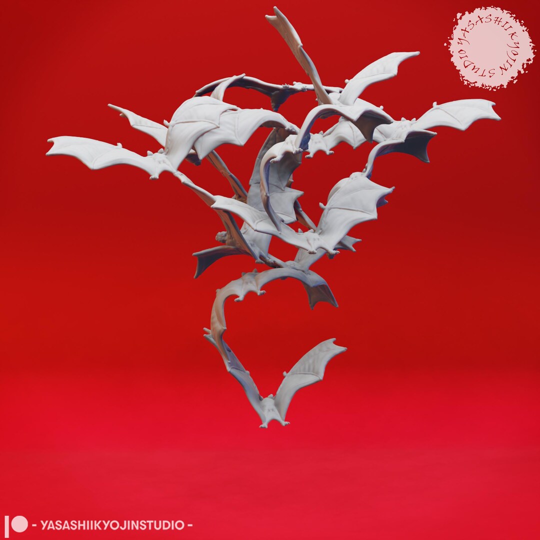 Swarm of Bats 3D Printed Mini for Tabletop Gaming, Dungeons and Dragons ...