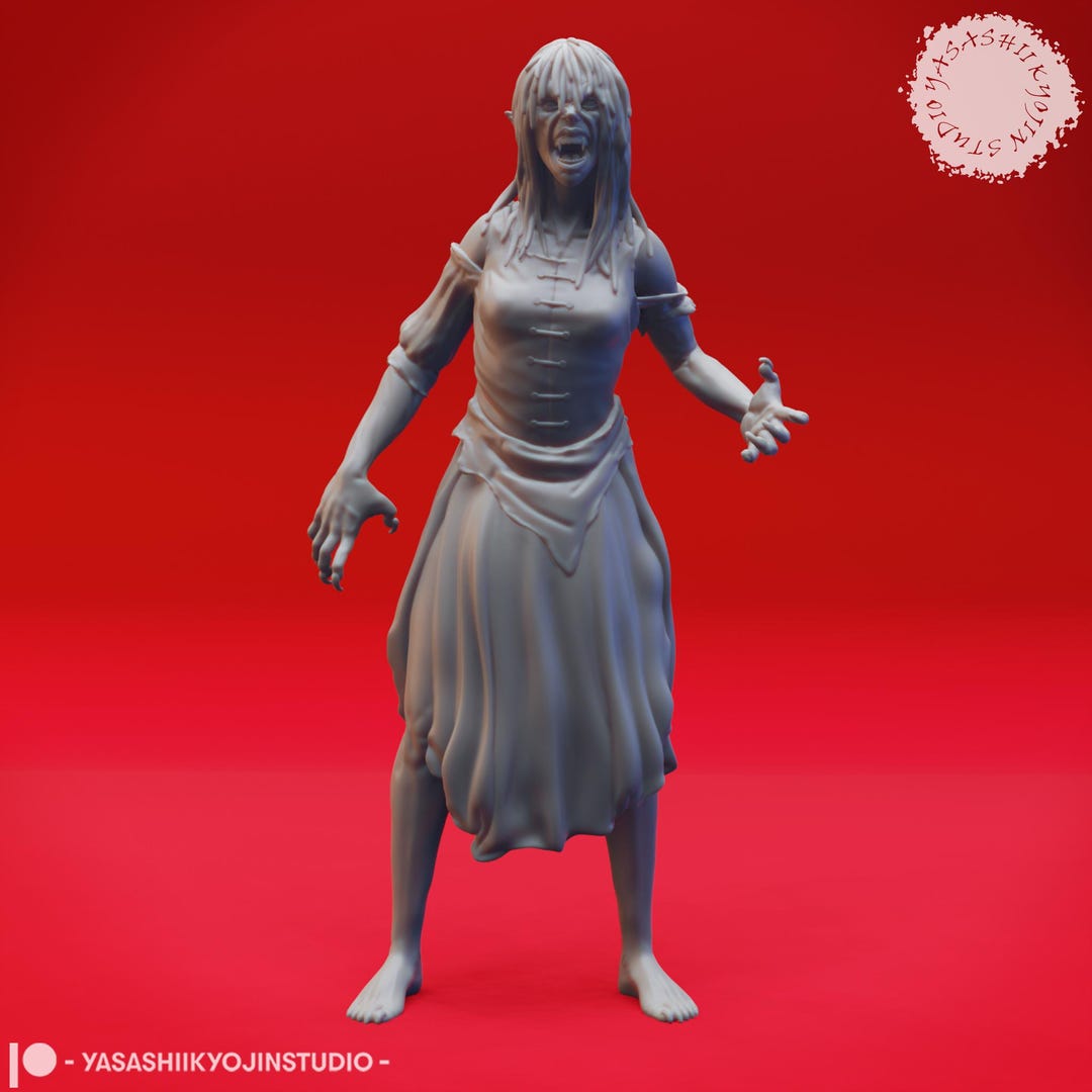 Vampire Spawn - Alert - 3D Printed Mini for Tabletop Gaming, Dungeons ...