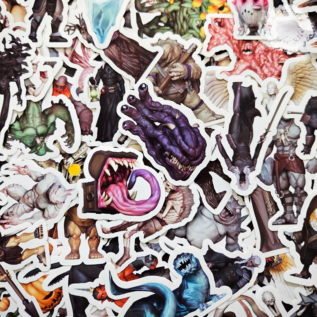 D&D Vinyl Monster Stickers Tabletop Gaming, Dungeons and Dragons ...