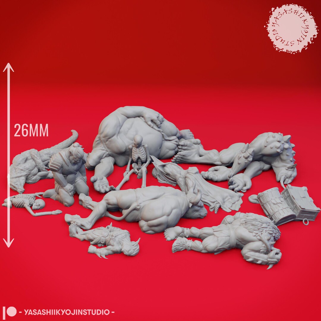 Fallen Enemies - Bundle - 3D Printed Mini for Tabletop Gaming: D&D ...