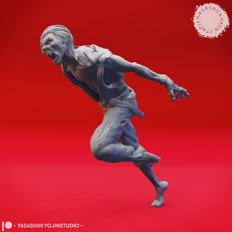 Vampire Spawn - Sprinting - 3D Printed Mini for Tabletop Gaming ...