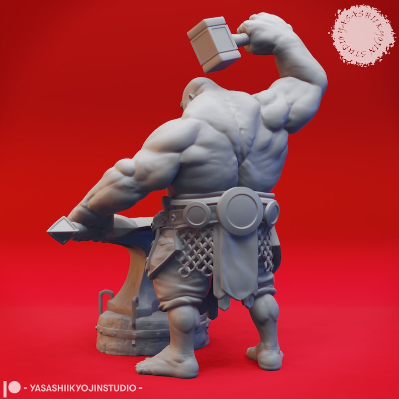 Fire Giant - Blacksmith - 3D Printed Mini for Tabletop Gaming, Dungeons ...