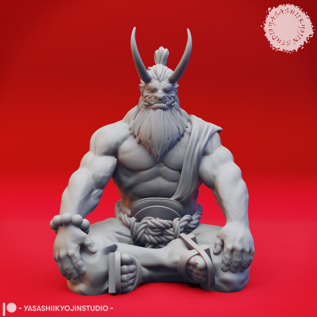 Oni - Meditating - 3D Printed Mini for Tabletop Gaming, Dungeons and ...