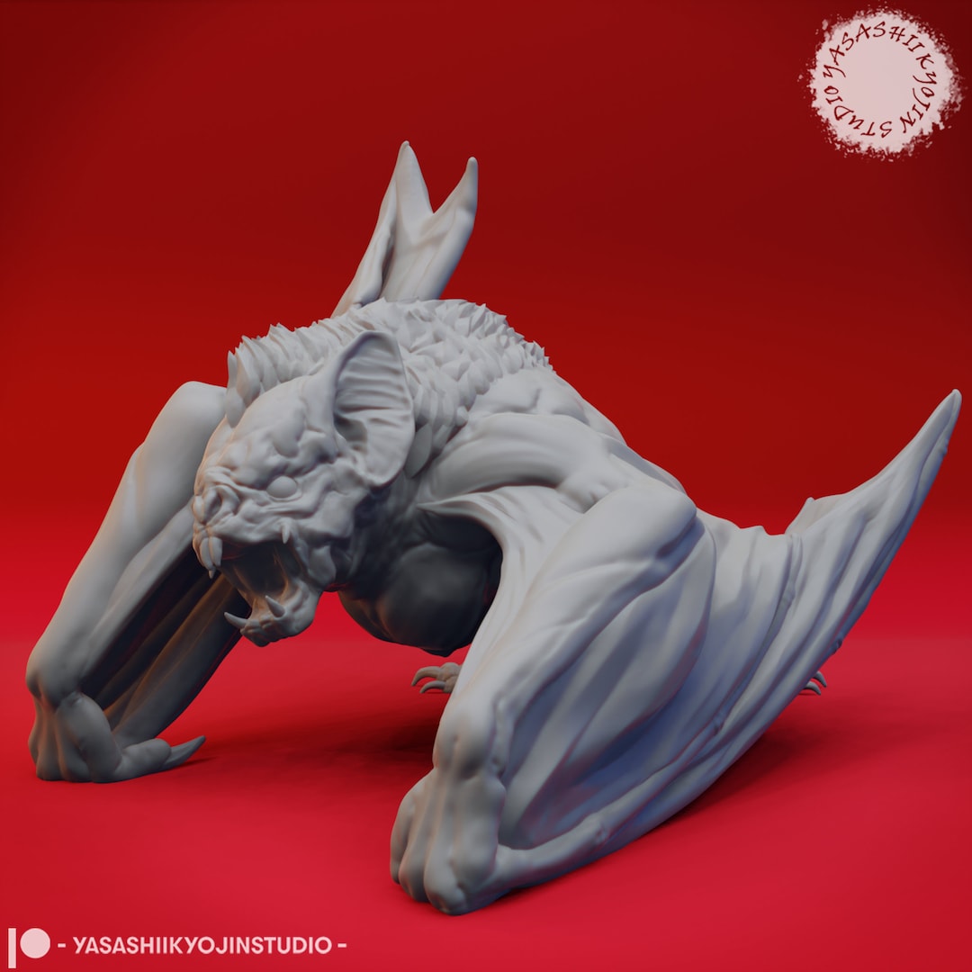 Dire Bat - 3D Printed Mini for Tabletop Gaming, Dungeons and Dragons ...
