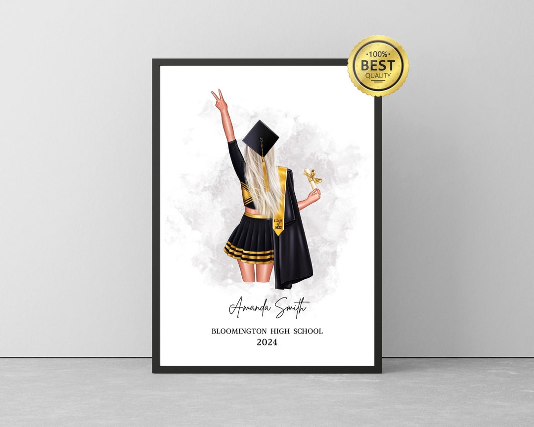 Personalized Cheerleader Graduation Print, Cheerleader Graduation Gift ...