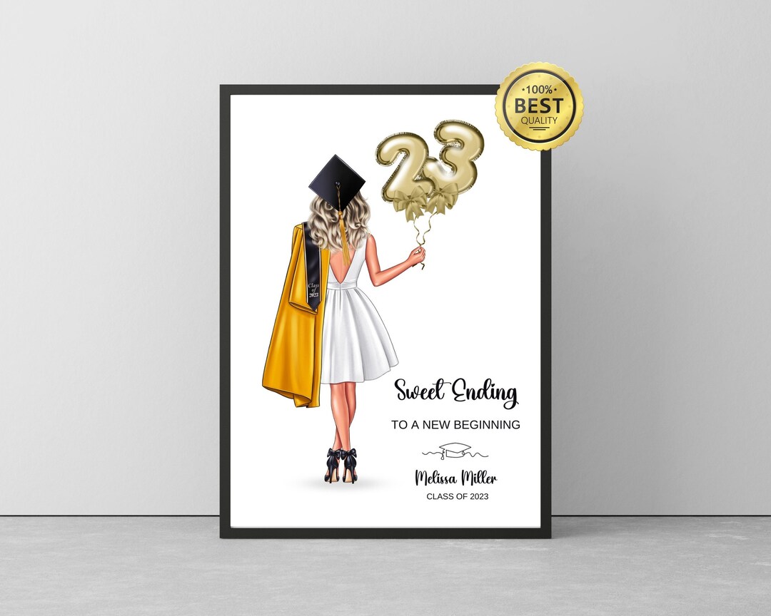 Personalized Graduation Print, Graduation Gift for Her, Custom ...