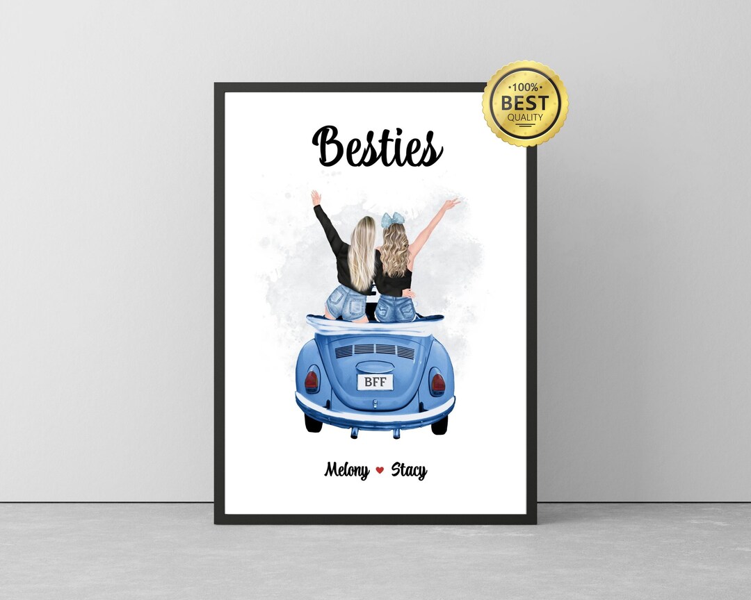 Best Friends With a Car Custom Friend Prints Friends - Etsy