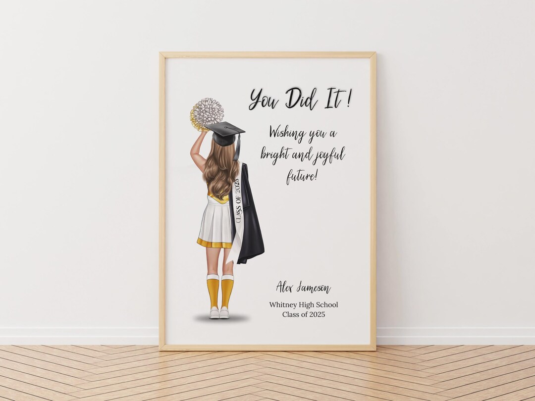Senior Cheerleader Graduation Gift, Personalized Cheerleader ...