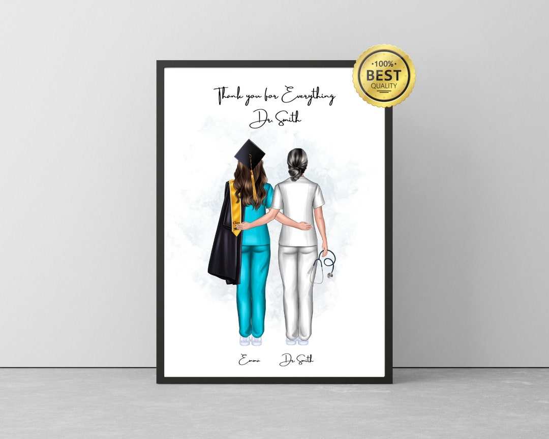 Nurse Graduation Gift for Her, Bachelor Degree Nurse Custom Print, BSN ...