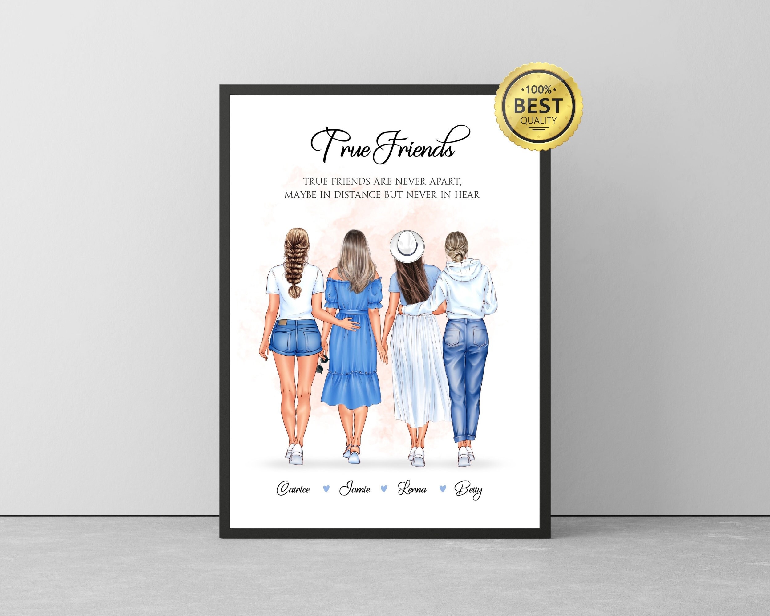 Friendship Print Best Friend Gift Group of Friends Print - Etsy
