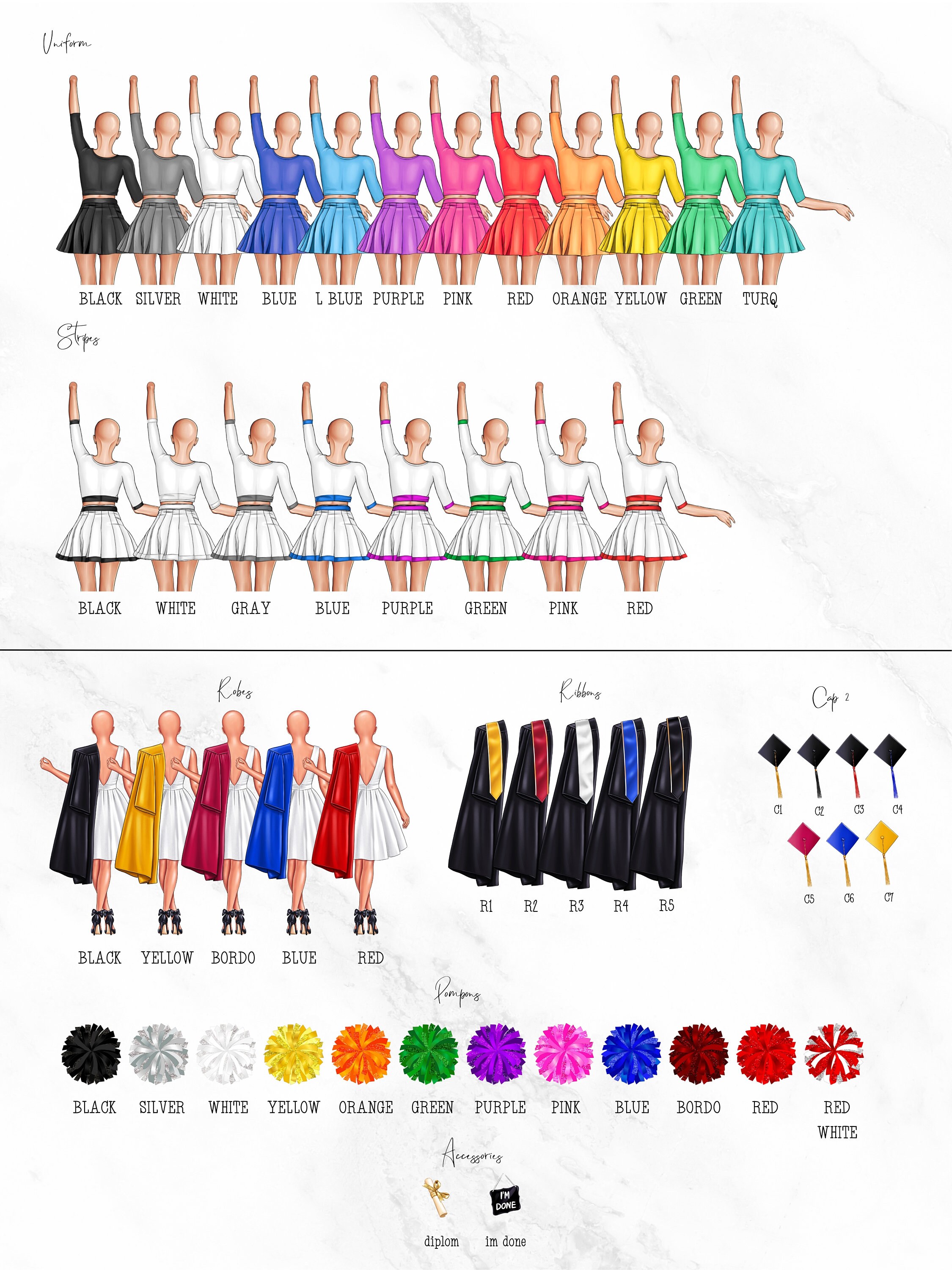 Personalized Cheerleader Graduation Print Cheerleader - Etsy