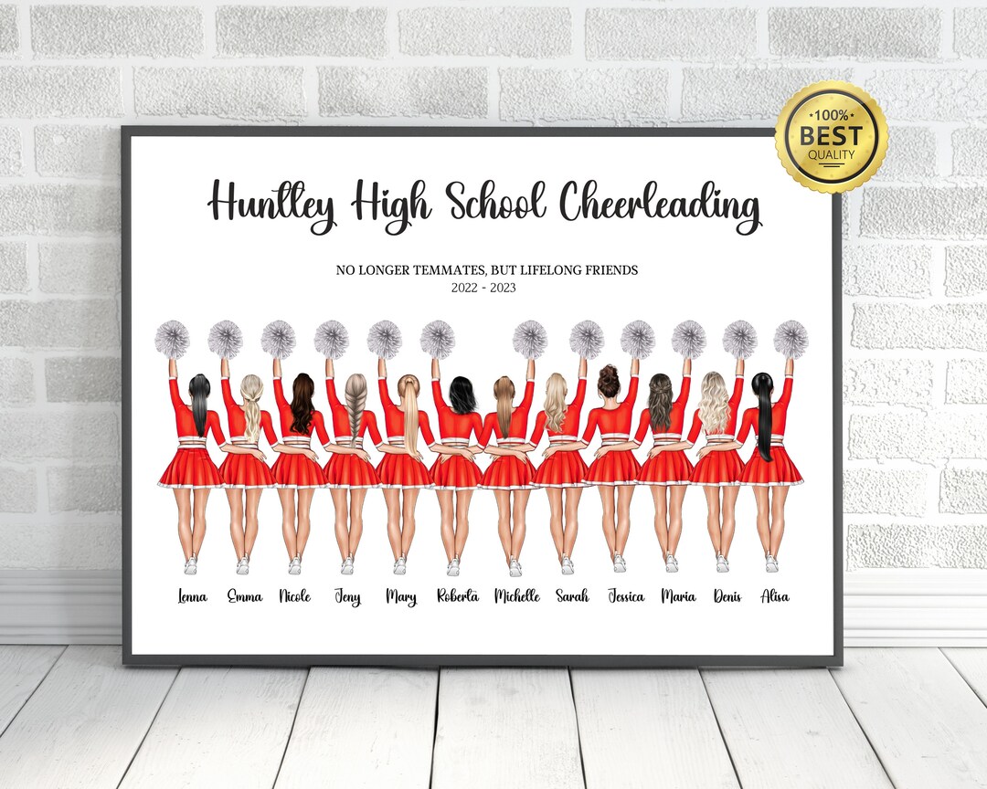 Cheer Gifts Cheerleaders Print Personalized Cheerleader Gifts Cheer ...