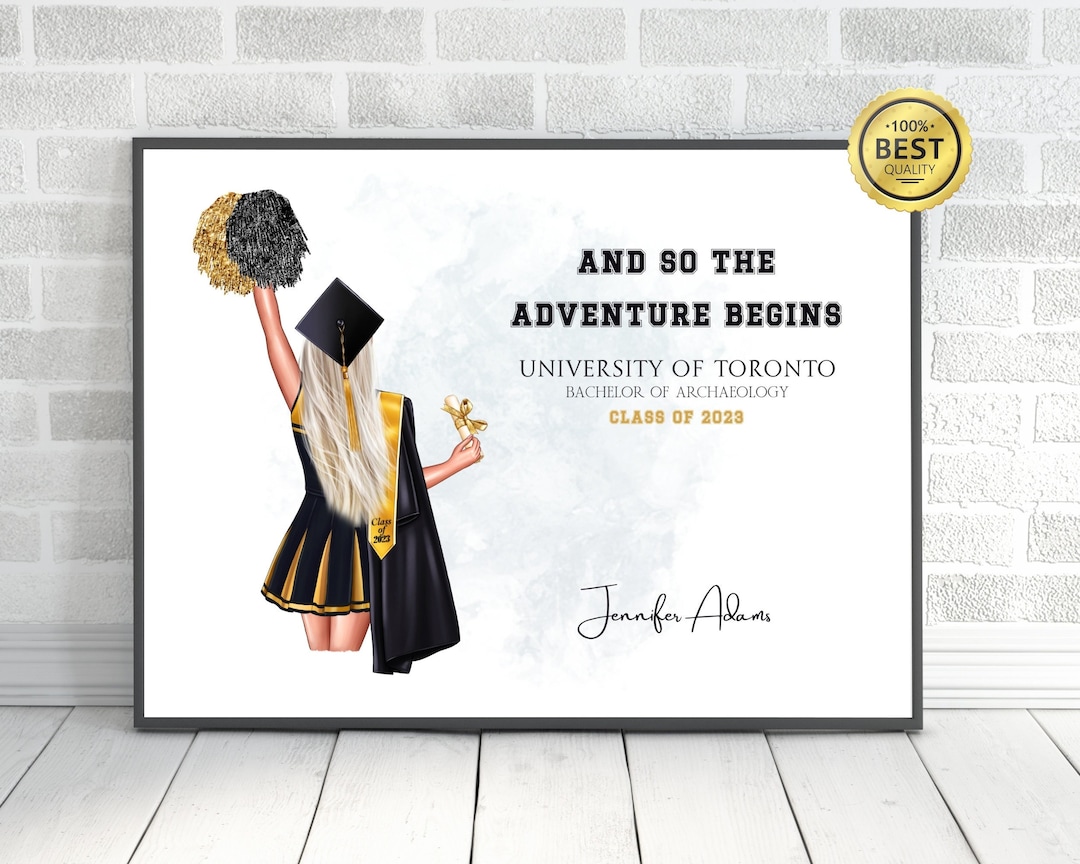 Personalized Cheerleader Graduation Print Cheerleader - Etsy