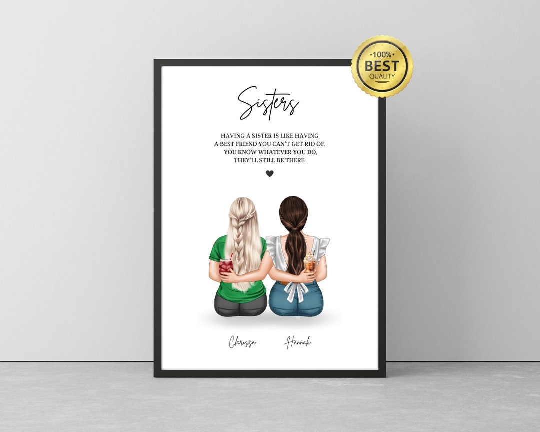 Personalized Gift for Sister, Sisters Gifts, Personalized Sisters Print ...