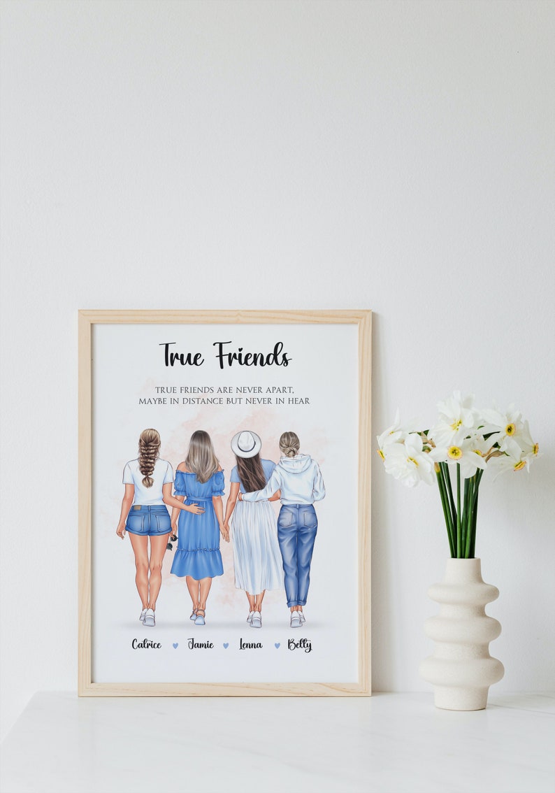 Friendship Print Best Friend Gift Group of Friends Print - Etsy