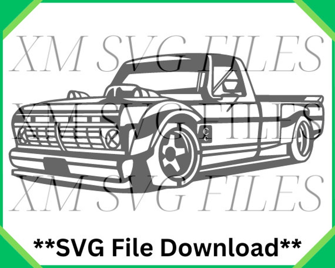 Lowered Pickup Truck SVG File, SVG Digital Download, Instant Download ...