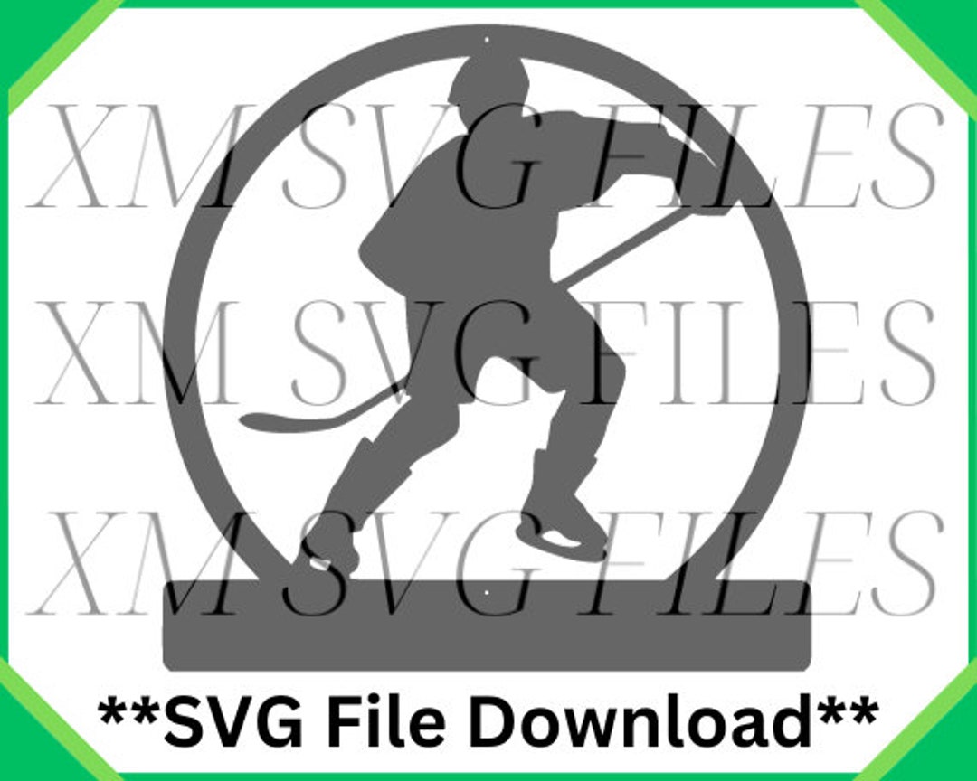 Hockey Player Sign SVG File, SVG Digital Download, Instant Download SVG ...