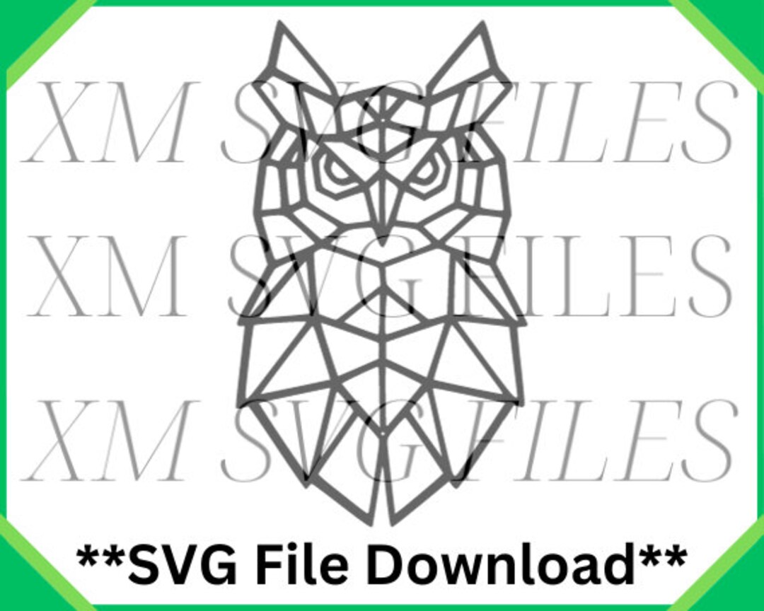 Geometric Owl SVG File, SVG Digital Download, Instant Download SVG File ...