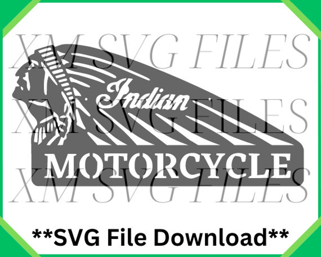 Indian Motorcycle SVG File SVG Digital Download Instant - Etsy